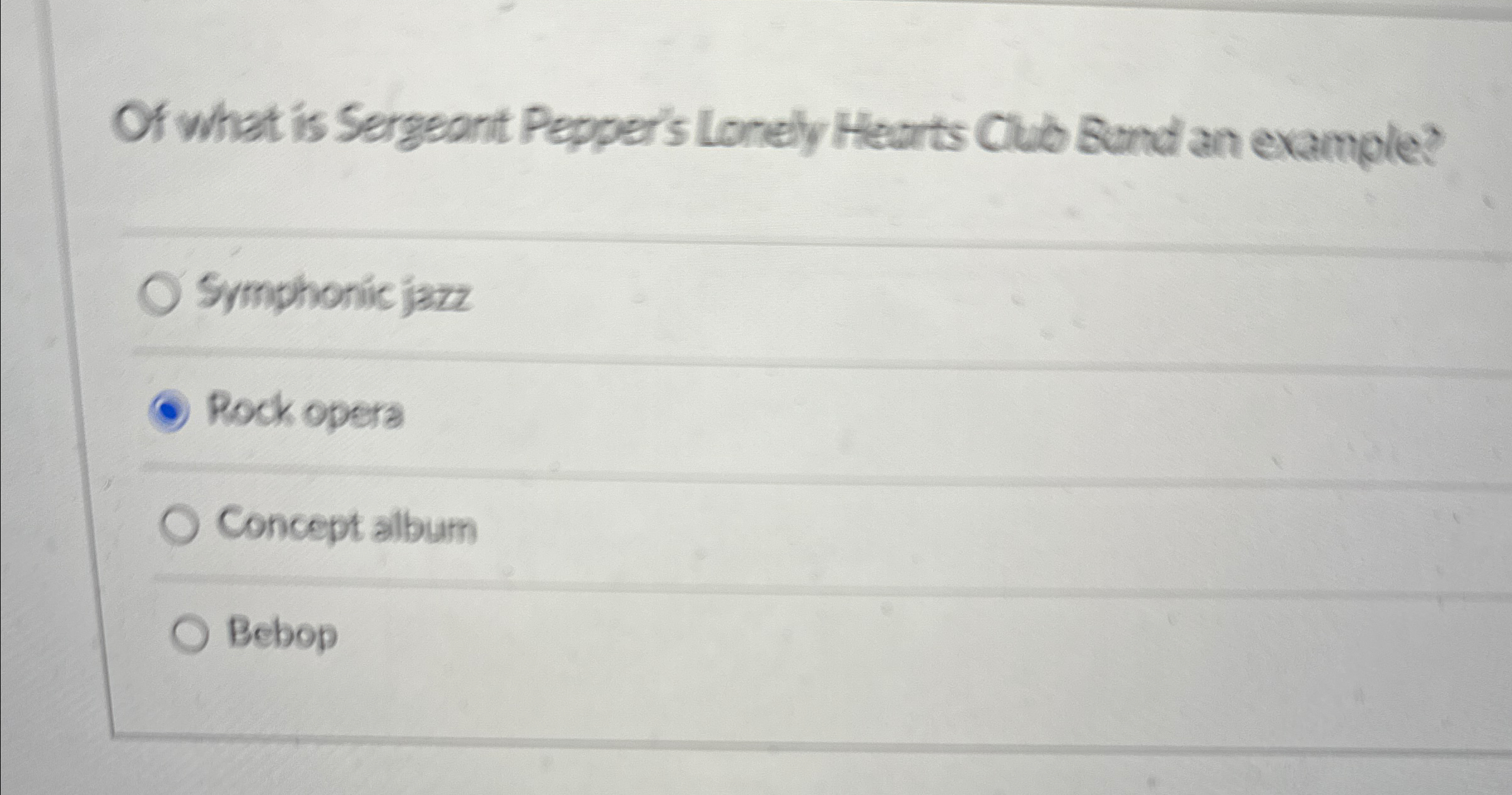 Solved Of what is Sergeant Pepper's Lonely Hearts Club Bund | Chegg.com