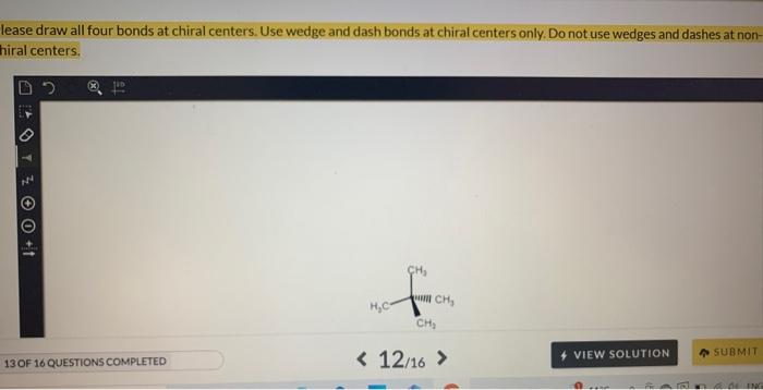 Solved Draw the wedge-dash structure that matches the | Chegg.com