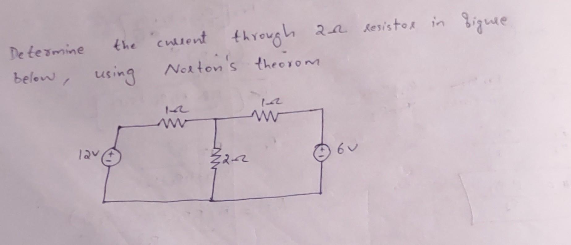 Solved Determine the current through 2Ω resistor in Gigure | Chegg.com