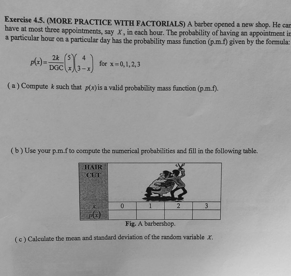 Solved Exercise 4.5. (MORE PRACTICE WITH FACTORIALS) A | Chegg.com
