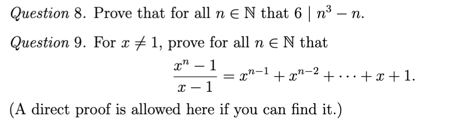 Solved Question 8. ﻿Prove that for all ninN that | Chegg.com