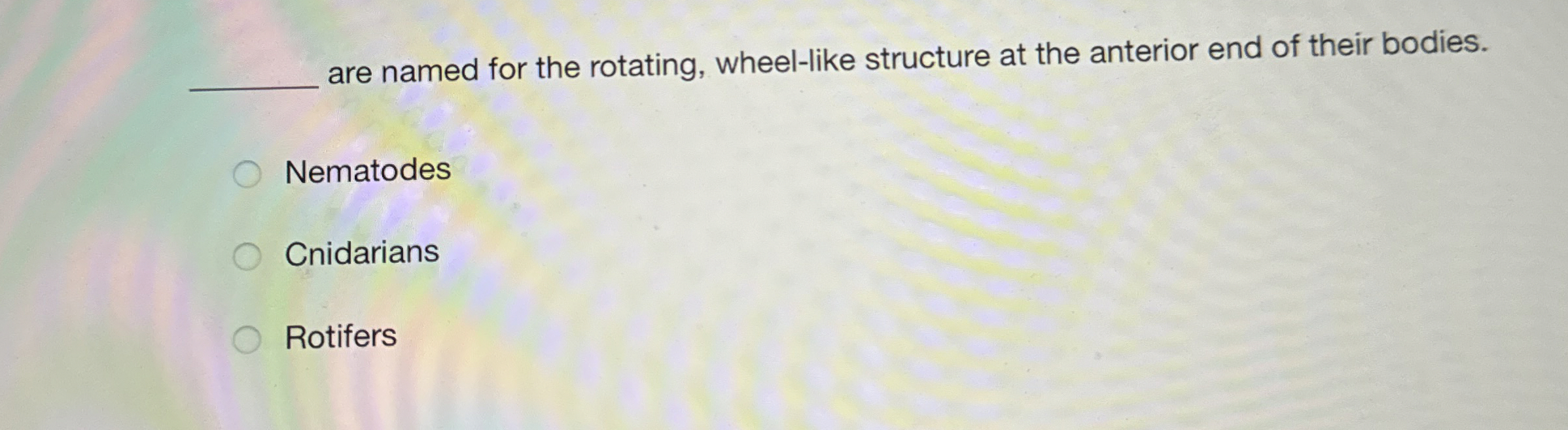 Solved are named for the rotating, wheel-like structure at | Chegg.com