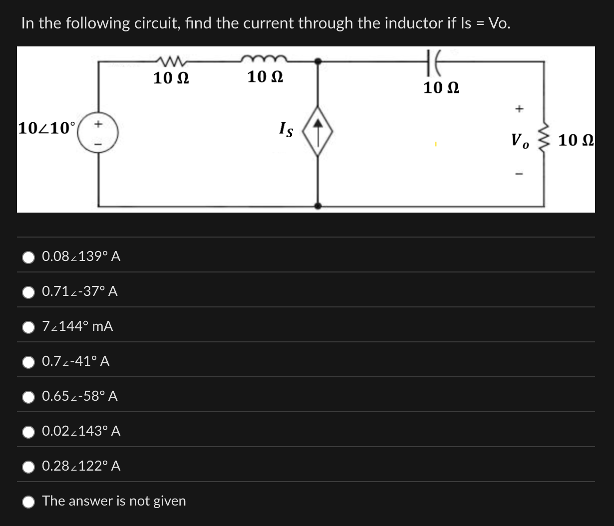 Solved In ﻿the following circuit, find the current through | Chegg.com