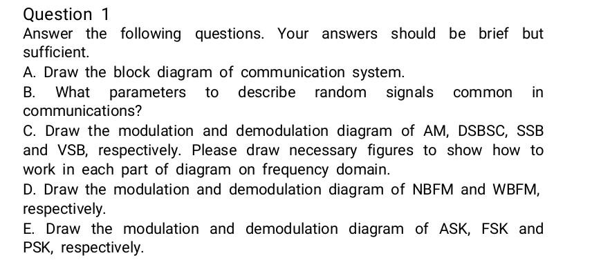 Solved Question 1 Answer the following questions. Your | Chegg.com