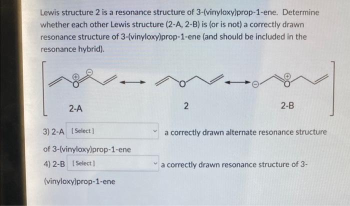 Solved Lewis structure 2 is a resonance structure of | Chegg.com
