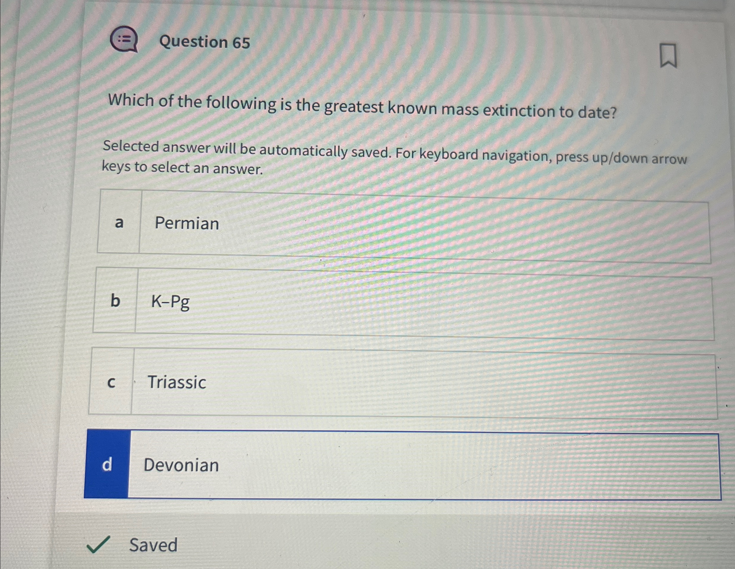 Solved Question 65Which of the following is the greatest | Chegg.com