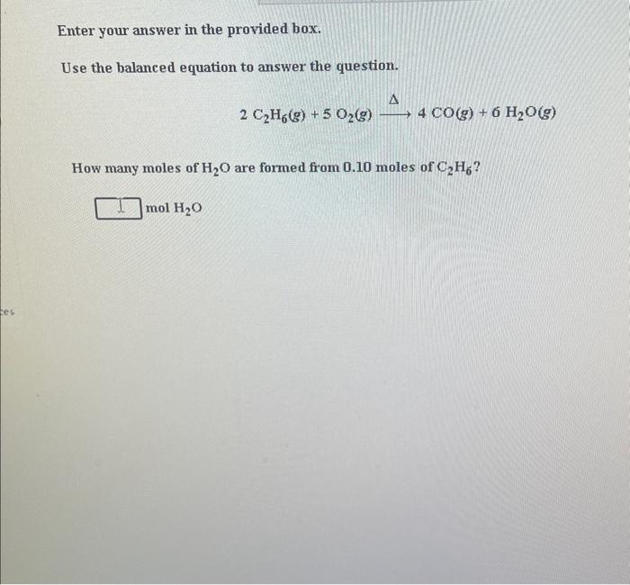 Solved Enter your answer in the provided box. Use the | Chegg.com