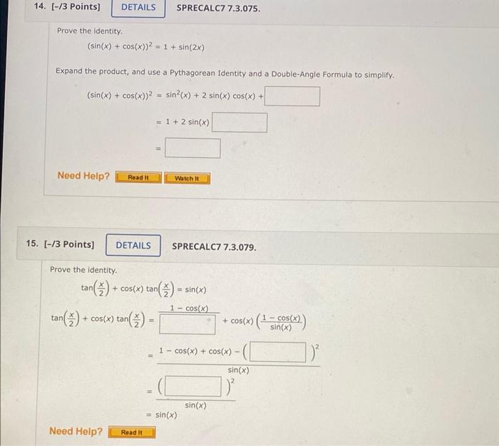 Solved Find sin(2x),cos(2x), and tan(2x) from the given | Chegg.com
