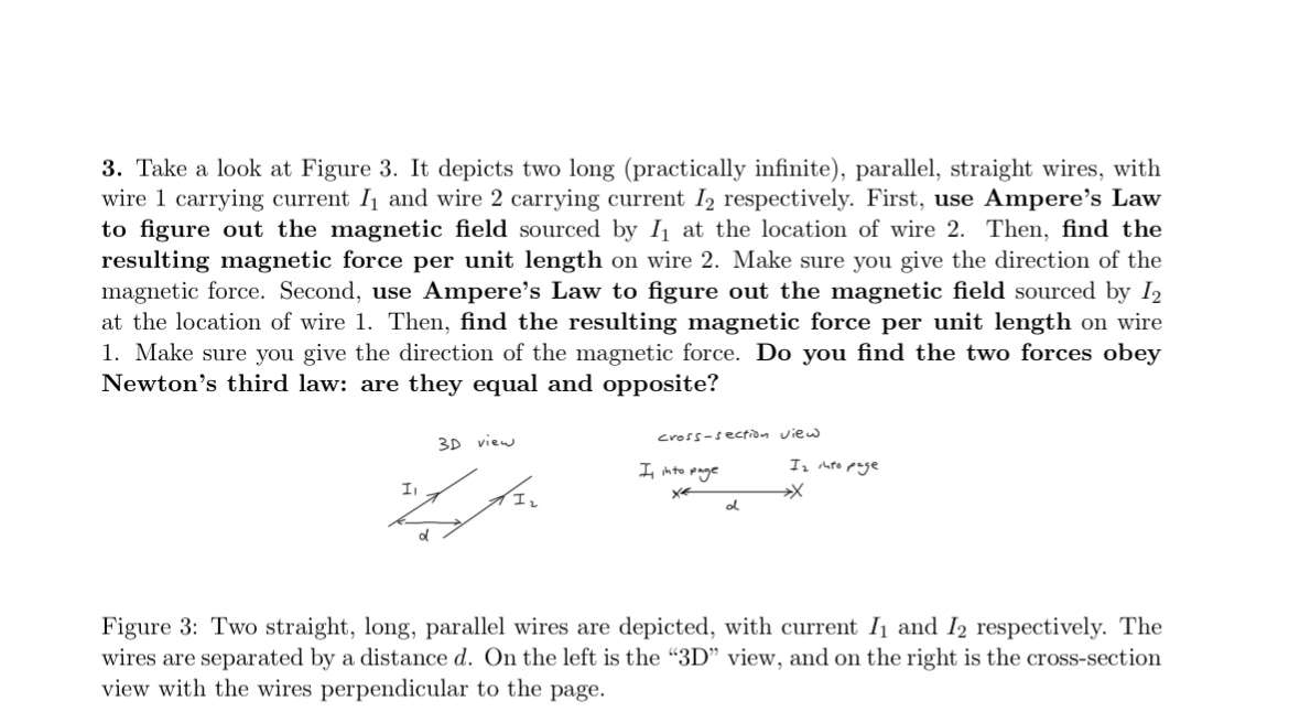 Take a look at Figure 3. ﻿It depicts two long | Chegg.com