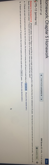 Solved Save Homework: Chapter 5 Homework core: 0.5 of 1 pt 6 | Chegg.com Solved Save Homework: Chapter 5 Homework core: 0.5 of 1 pt 6 | Chegg.com