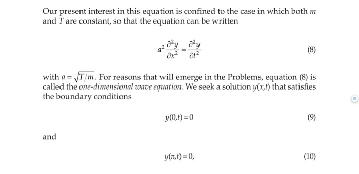 Solved 7. The problem of the struck string is that of | Chegg.com