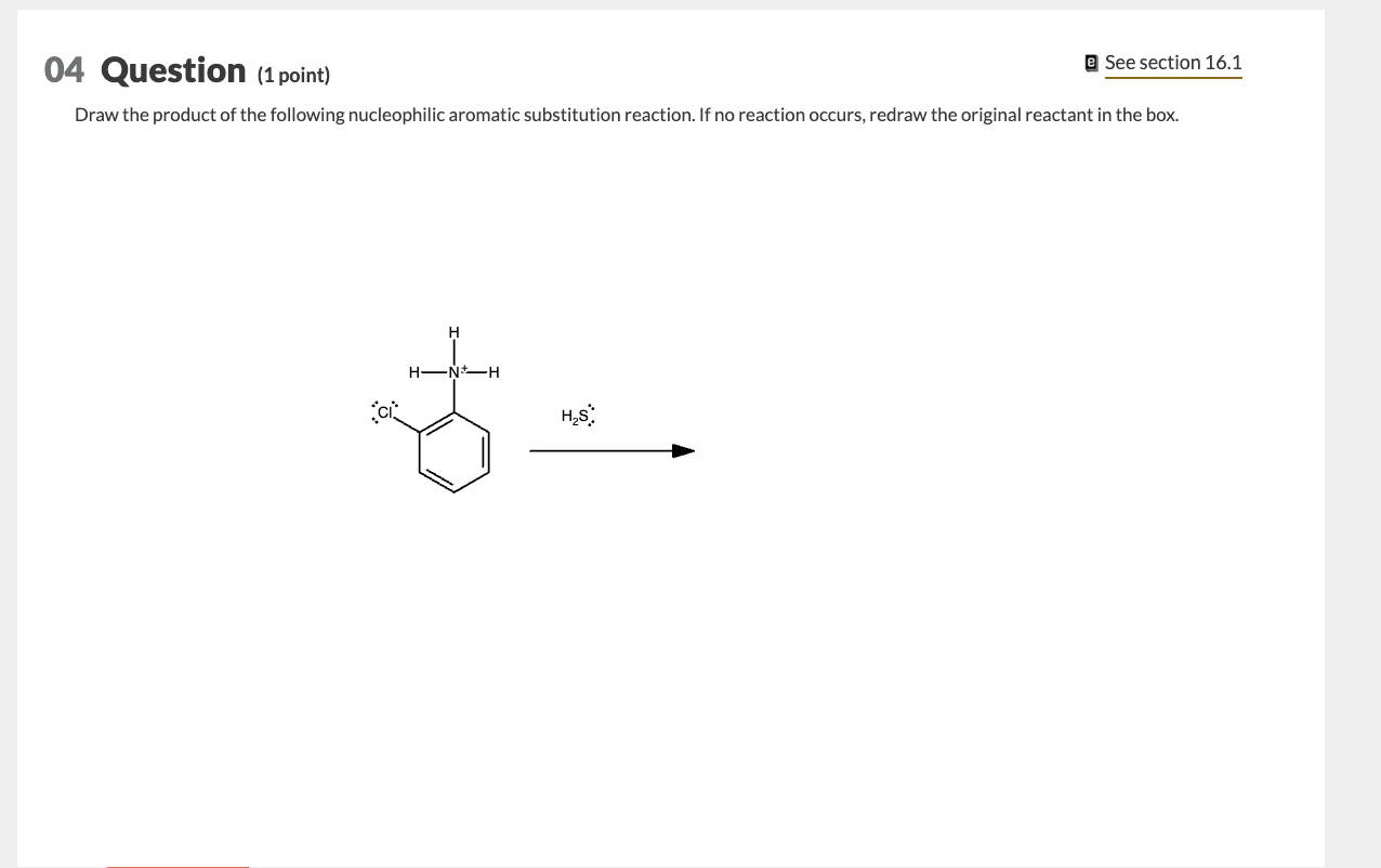 Solved 04 ﻿Question (1 ﻿point)Draw the product of the | Chegg.com