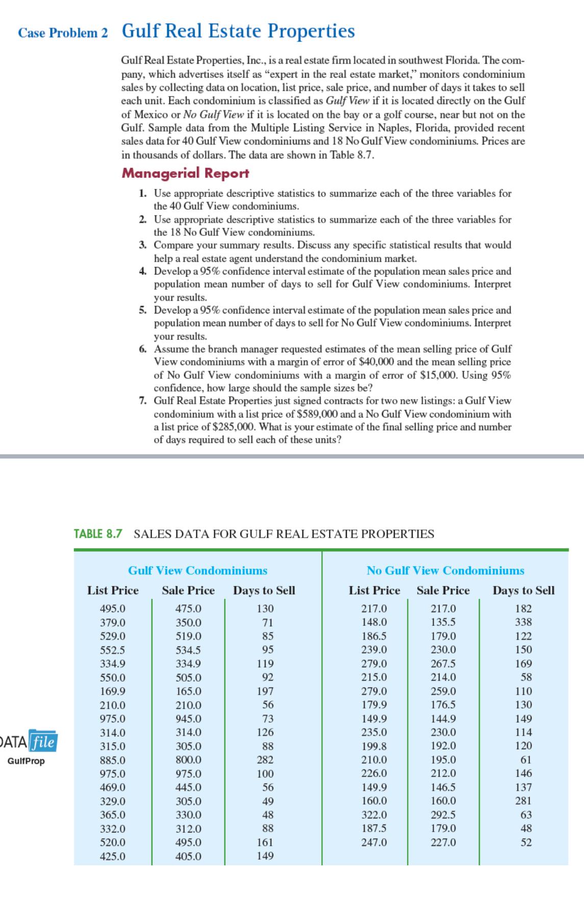 Solved Use Excel software to finish the case study. | Chegg.com