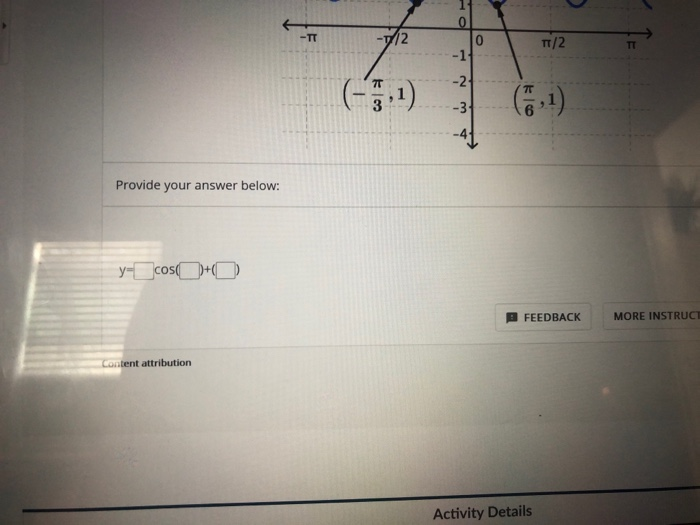 Solved Find the equation of a sinusoidal function given a | Chegg.com