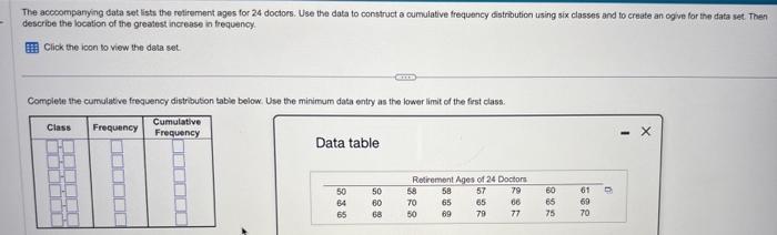 fill in the table | Chegg.com