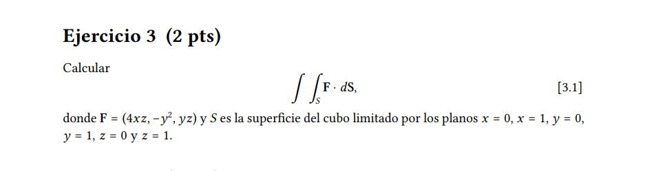 [Solved]: calculate int int S FdS , where F = (4xz, - v^2, y