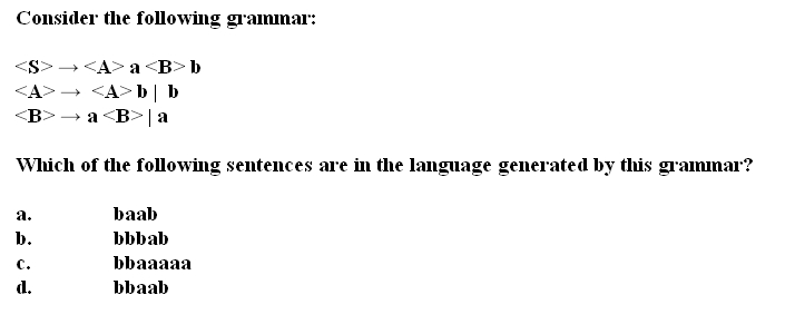 Solved Consider the following grammar: Which of the | Chegg.com Solved Consider the following grammar: Which of the | Chegg.com