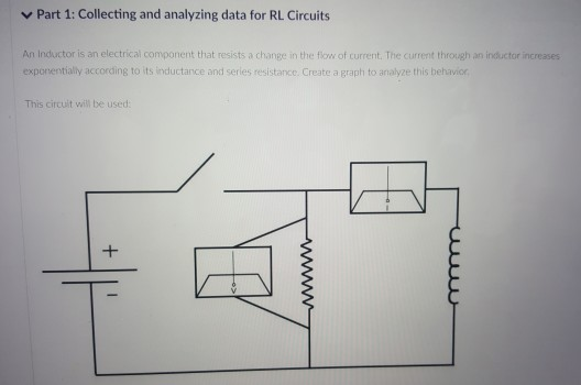 Part 1: Collecting and analyzing data for RL Circuits | Chegg.com