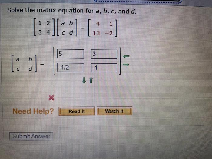 Solved Express the column matrix b as a linear combination | Chegg.com