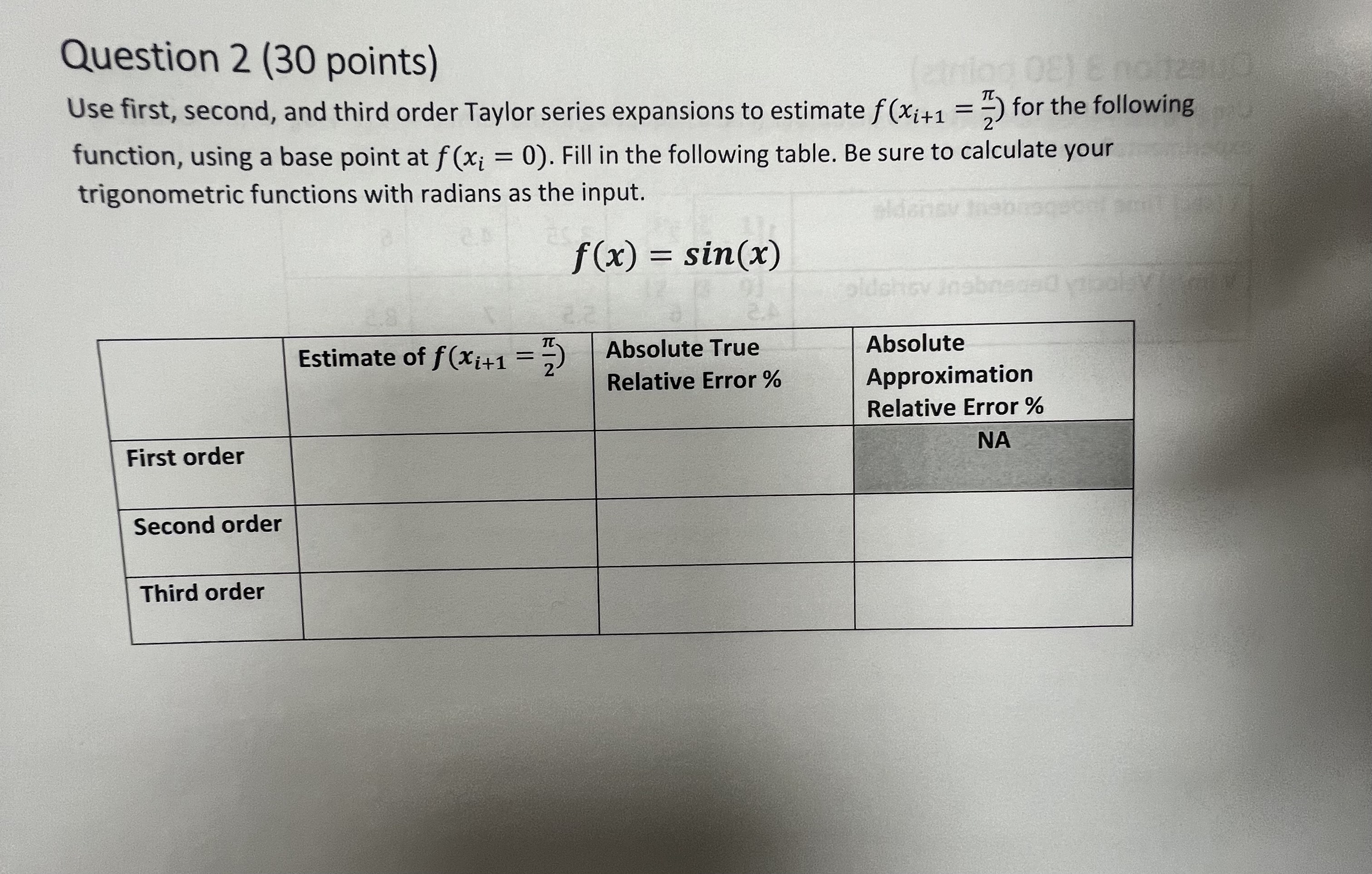 Solved Question 2 30 ﻿pointsuse First Second And Third 1254