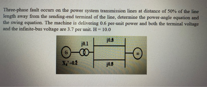 Solved Three-phase fault occurs on the power system | Chegg.com