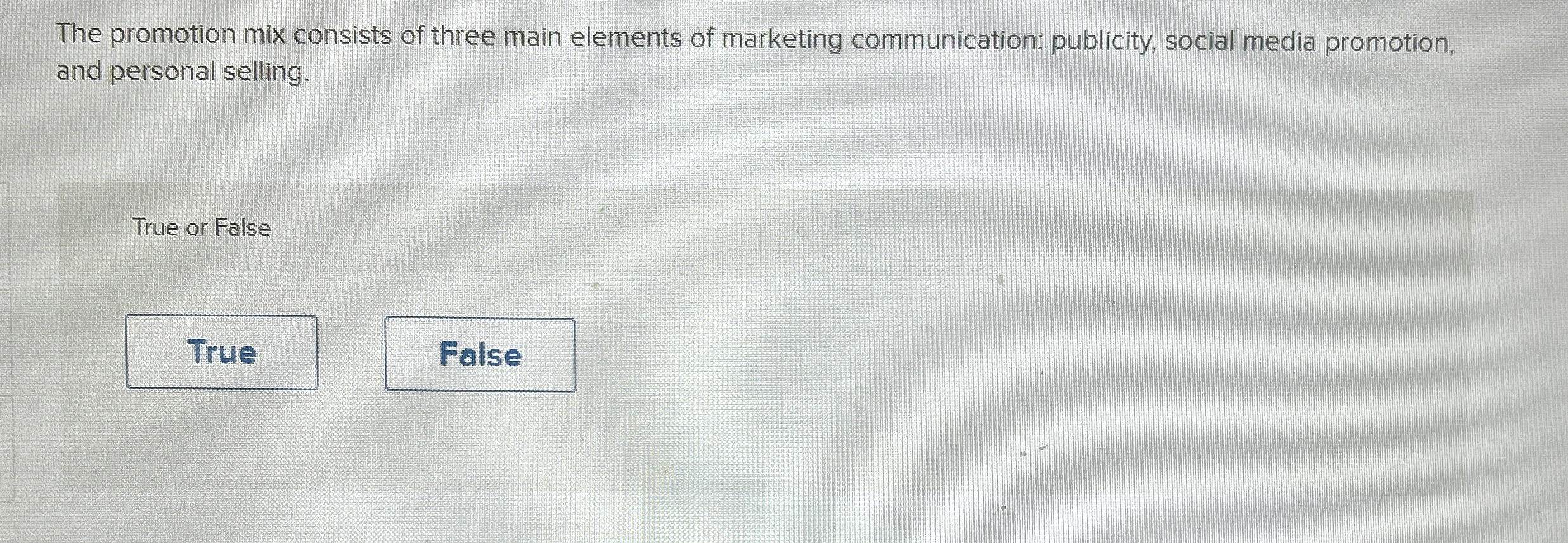 Solved The promotion mix consists of three main elements of | Chegg.com