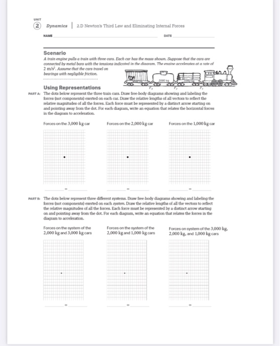 Solved UNIT Dynamics | 2.D Newton's Third Law and | Chegg.com