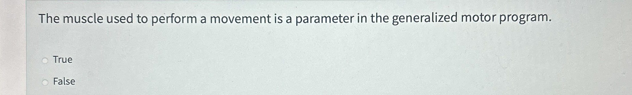 Solved The muscle used to perform a movement is a parameter | Chegg.com