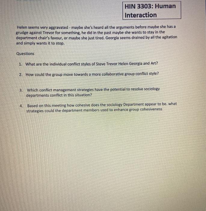 Solved In Class Assignment Case study - Sociology in trouble | Chegg.com