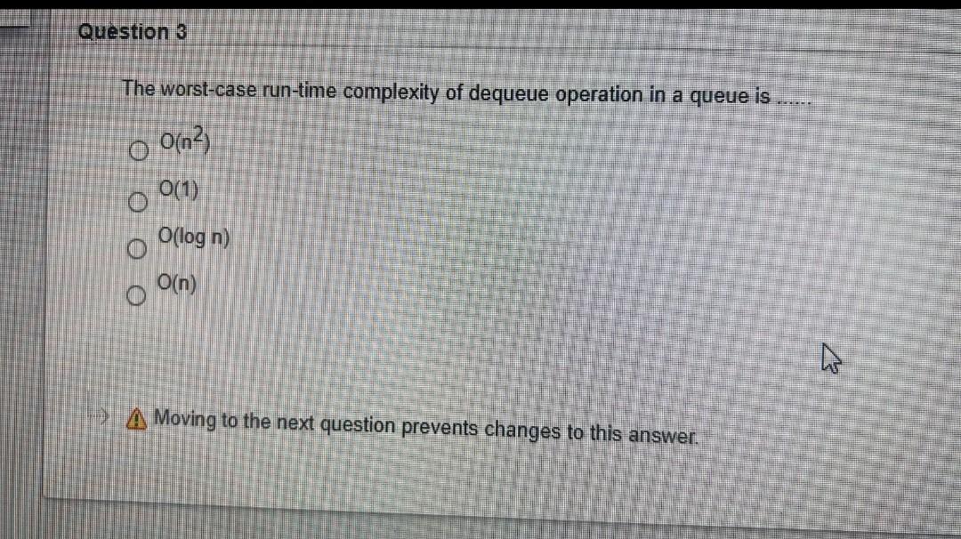 Solved Question 3 The worst-case run-time complexity of | Chegg.com
