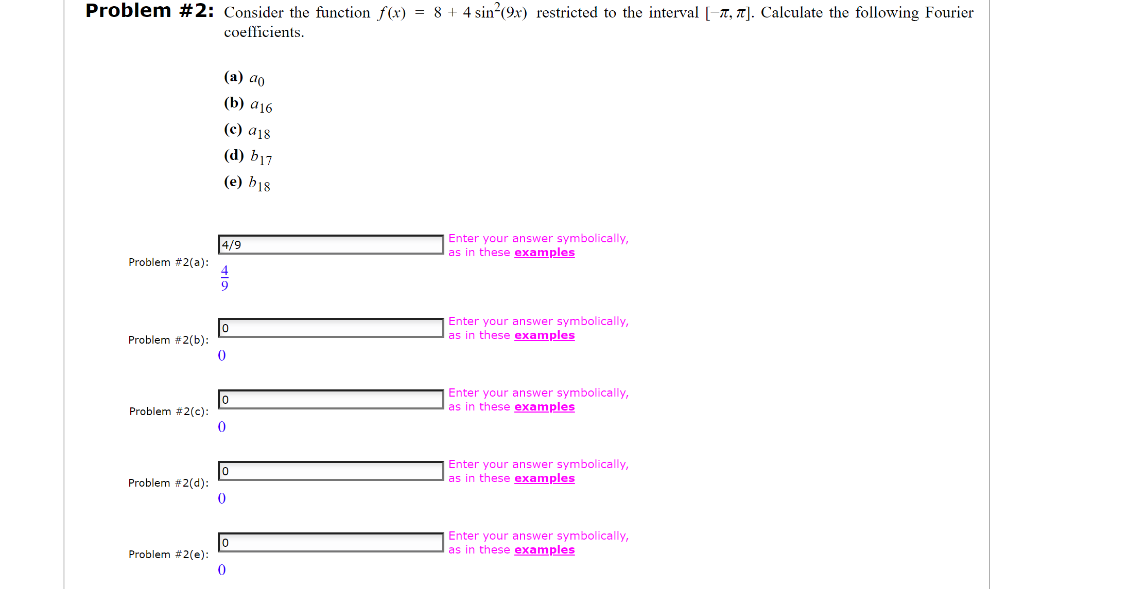Solved Consider the function | Chegg.com