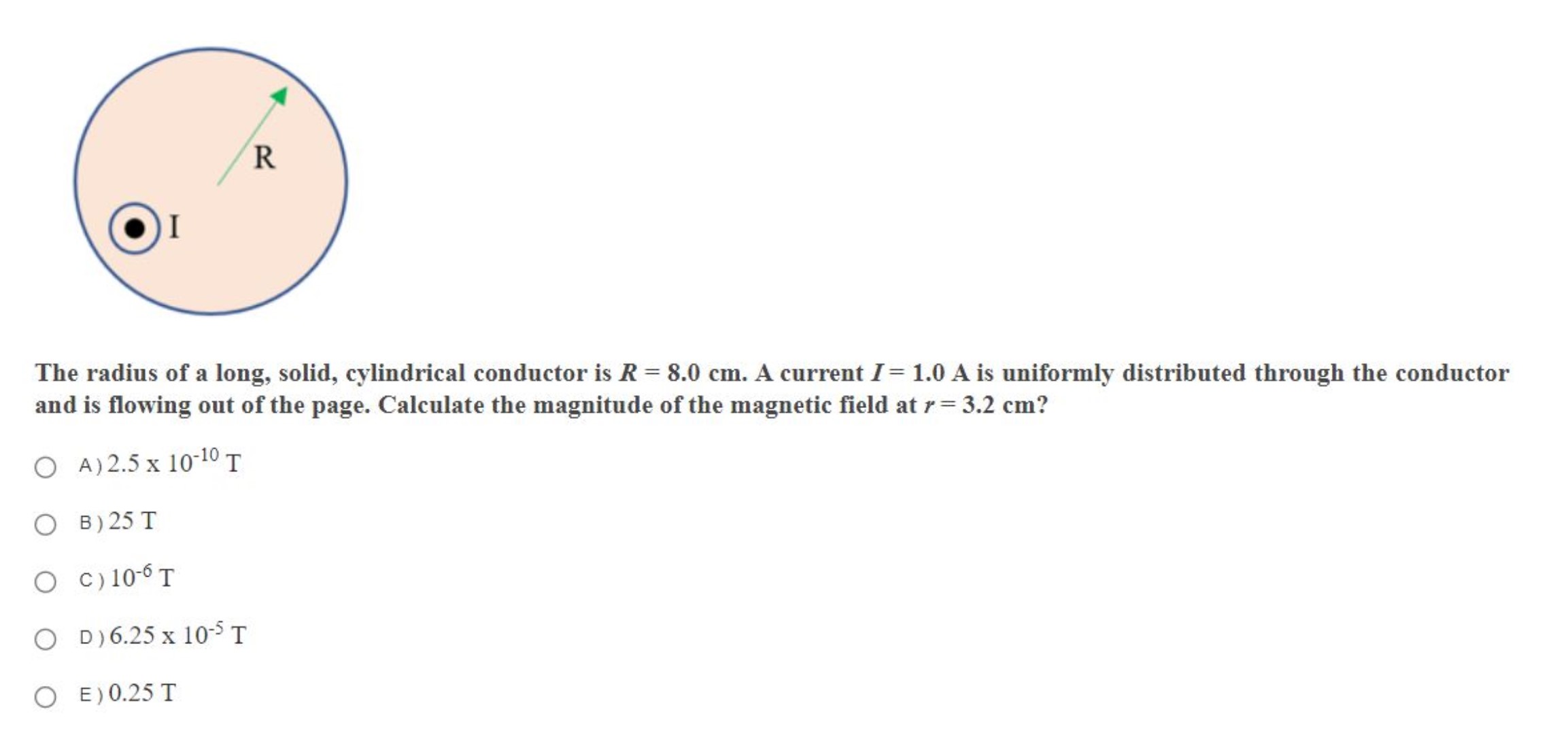 Solved The radius of a long, solid, cylindrical conductor is | Chegg.com