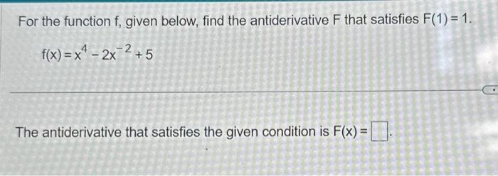 Solved For the function f, given below, find the | Chegg.com