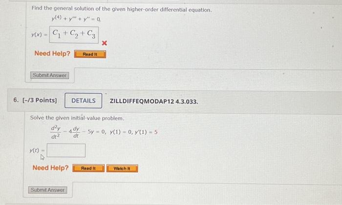 Solved Find the general solution of the given higher-order | Chegg.com