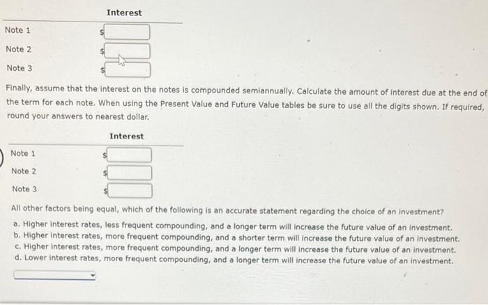 Solved Simple versus Compound Interest For each of the | Chegg.com
