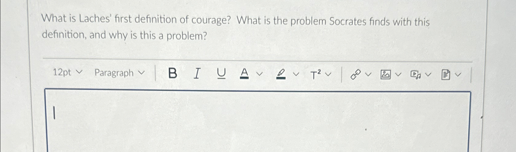 Solved What is Laches' first definition of courage? What is | Chegg.com