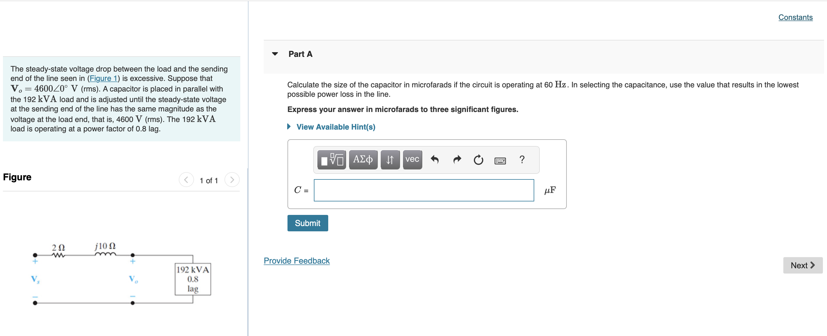 Solved The steady-state voltage drop between the load and | Chegg.com
