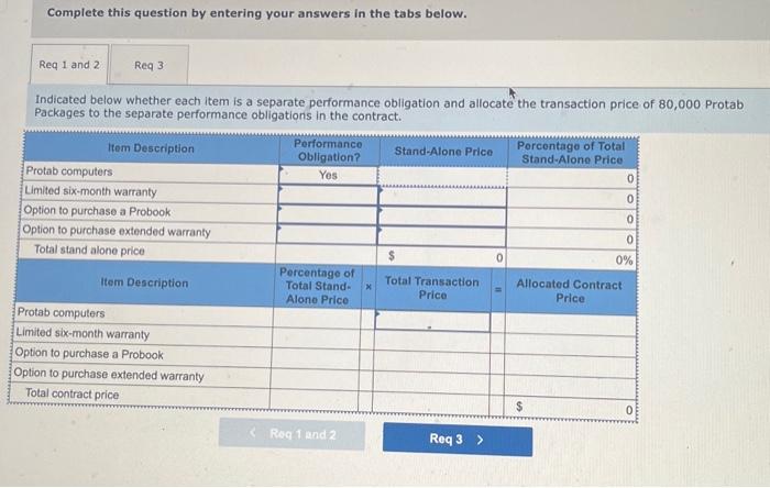 Problem 6-2 (Algo) Performance obligations; | Chegg.com