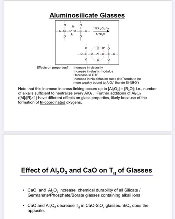 Solved Binary Alkali Silicates (Na, O-SIO, Glass) S;4+ 02- | Chegg.com