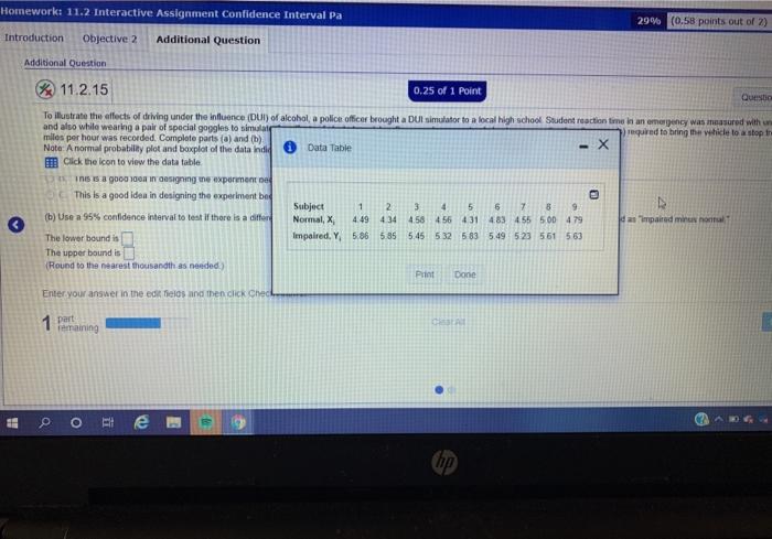 Solved Homework 11.2 Interactive Assignment Confidence | Chegg.com