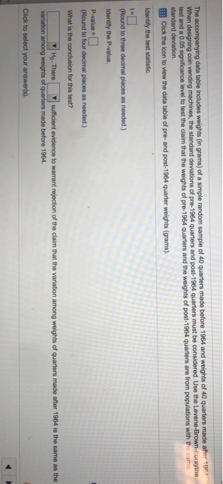 Solved The accompanying data table includes weights (in | Chegg.com