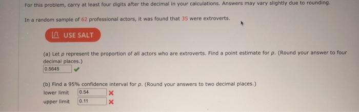 Solved For this problem, carry at least four digits after | Chegg.com