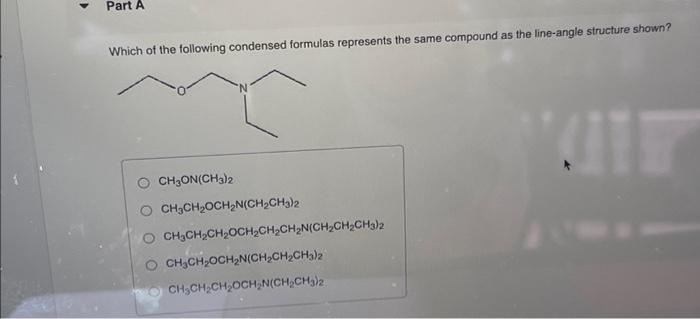 Solved Which of the following condensed formulas represents | Chegg.com