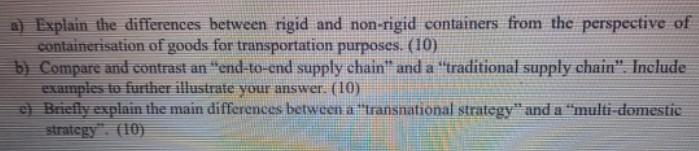 Solved a) Explain the differences between rigid and | Chegg.com