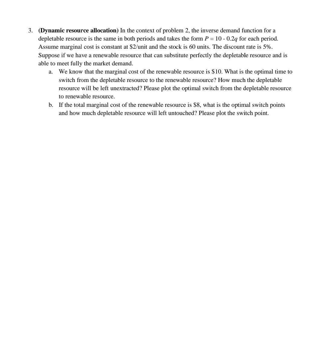 Solved (Dynamic resource allocation) In the context of the | Chegg.com