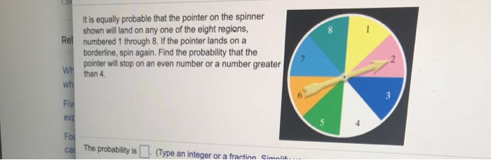 Solved Rel It is equally probable that the pointer on the | Chegg.com