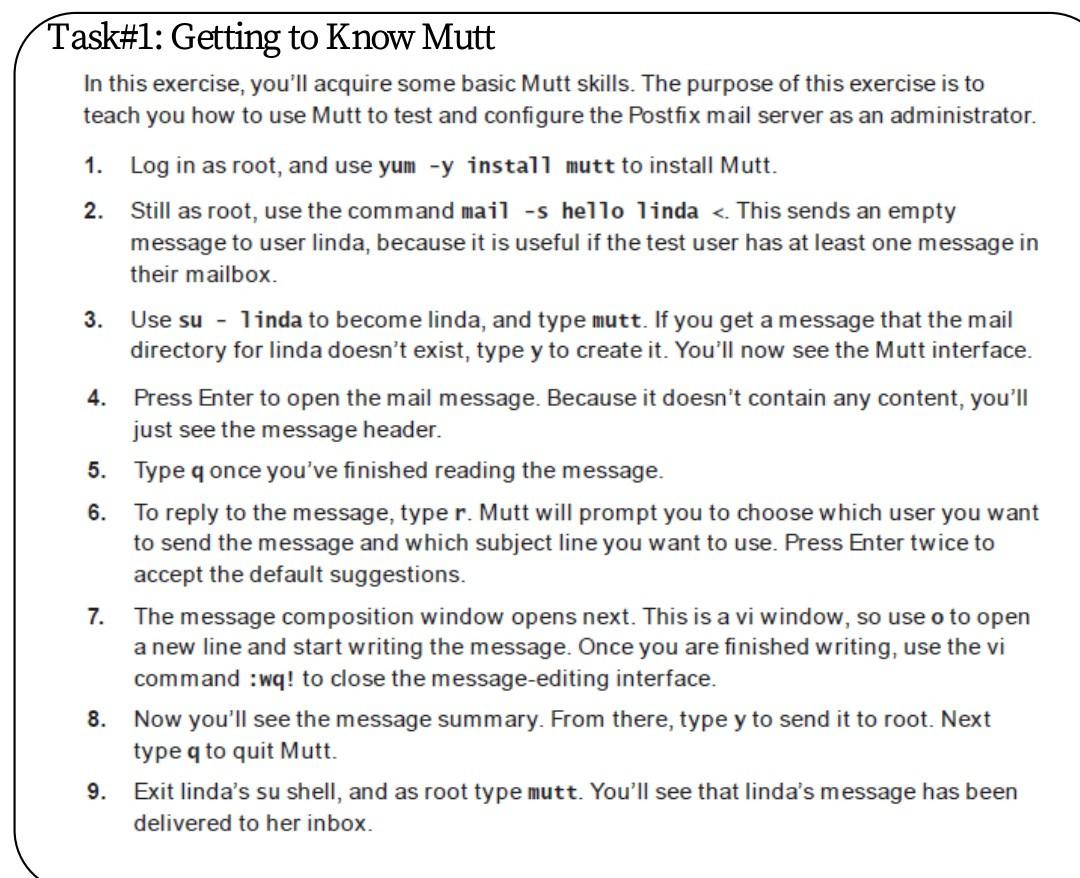 Solved Task#1: Getting to Know Mutt In this exercise, you'll | Chegg.com