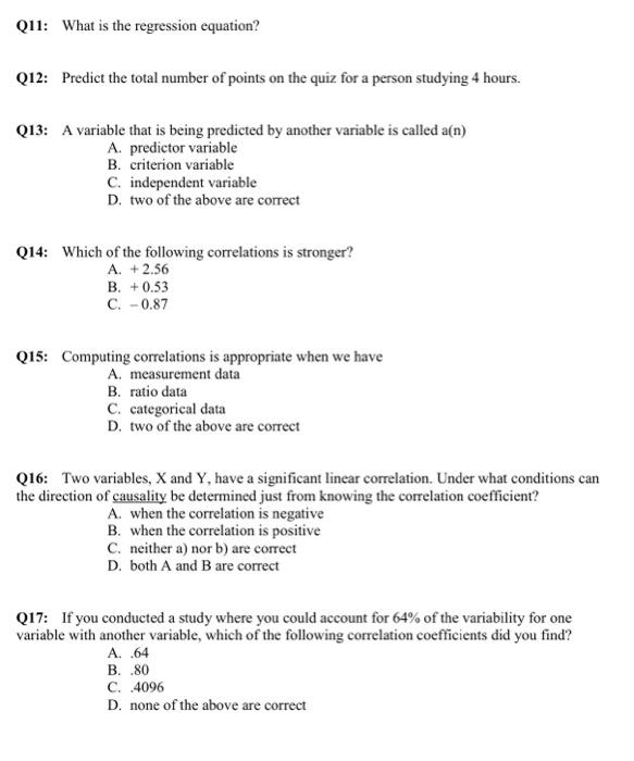 Solved The following 12 questions (Q1 to Q12 ) are based on | Chegg.com
