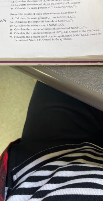 Solved 12. Calculate the corrected A, tor the- 13. Calculate | Chegg.com