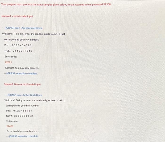Solved Write a Python class named Authenticate, in a file by | Chegg.com
